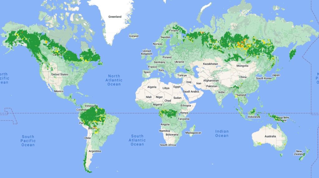 Intact forest landscapes – Global Mapping Hub by Greenpeace International