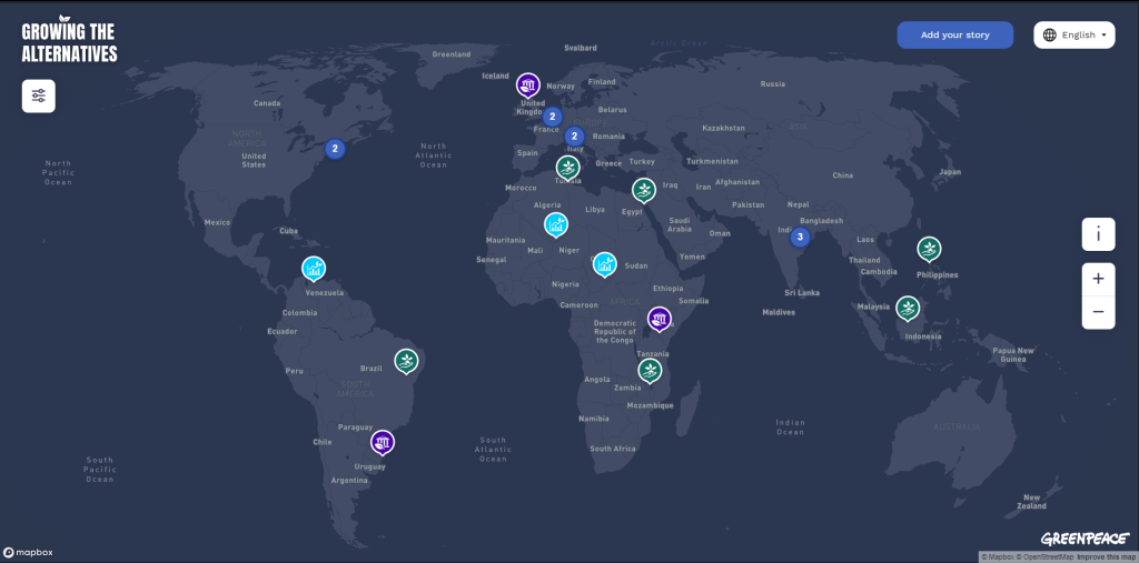 Growing the Alternatives – Global Mapping Hub by Greenpeace International